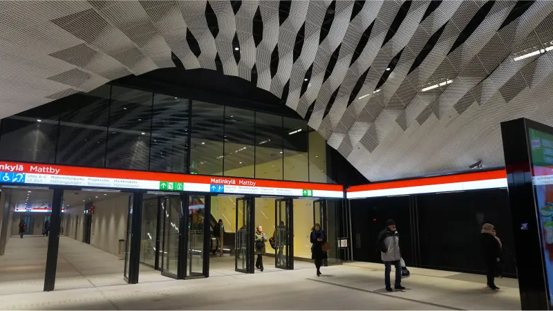 The Helsinki Metro system is a major transit hub in Finland’s largest ...