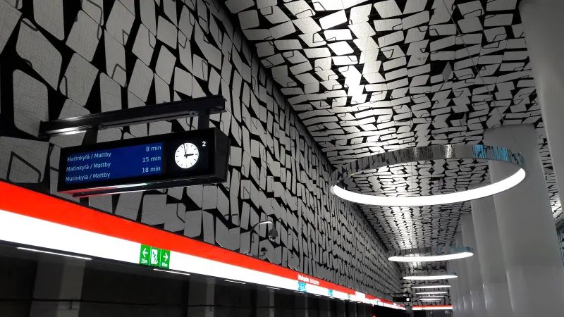 The Helsinki Metro system is a major transit hub in Finland’s largest ...